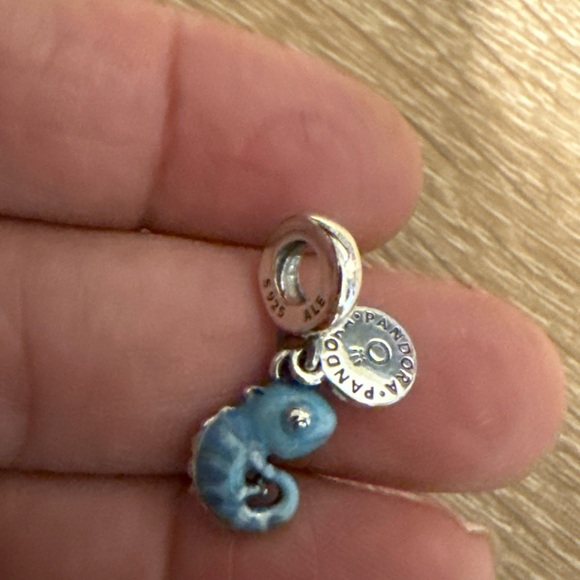 Pandora | Accessories | Pandora Silver And Blue Chameleon Charm | Poshmark